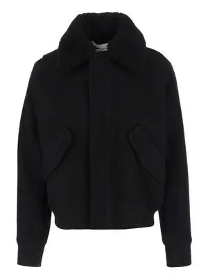 Ami Straight Hem Long-sleeved Jacket - Black