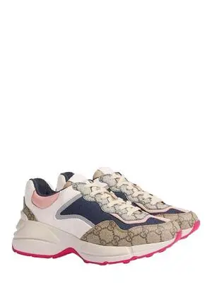 Gucci Gucci Rhyton Low-Top Sneakers Gray