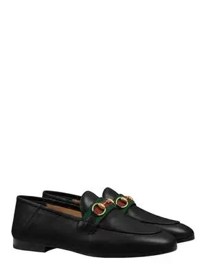 Gucci Horsebit Web Loafers - Black