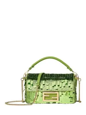 FENDI Fendi Baguette Mini Sequined Shoulder Bag