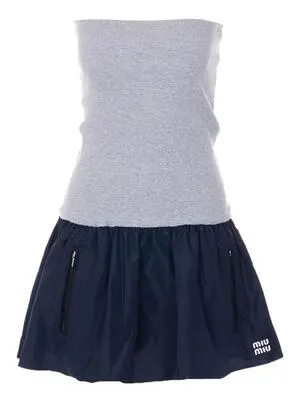 MIU MIU Miu Miu Strapless Mini Skirt With Zippered Pockets