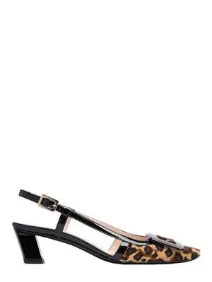 ROGER VIVIER Belle Vivier Slingback Sandals - Black