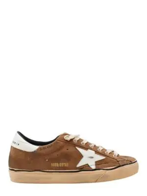 GOLDEN GOOSE Golden Goose Deluxe Brand Super Star Lace-Up Sneakers Brown