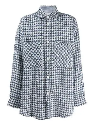 FAITH CONNEXION Geometric Print Oversized Shirt