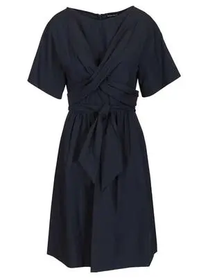 EMPORIO ARMANI Emporio Armani Wrap Belted V-Neck Dress
