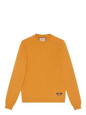 Gucci Horsebit Knitted Crewneck Jumper - Orange