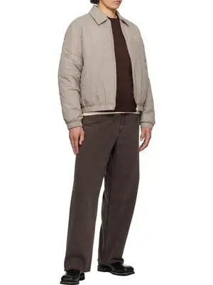 Ami De Coeur Zip-up Bomber Jacket - Nude