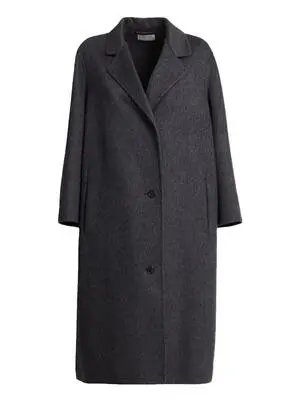 THE ROW Oversized Cashmere Midi Coat - Black