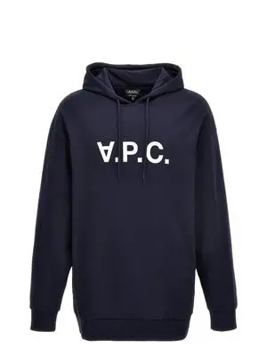 A.p.c. Logo Printed Drawstring Hoodie - Black