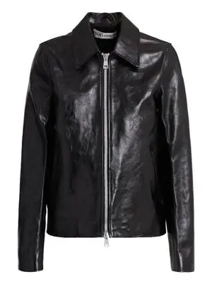 Our Legacy Leather Zip-up Jacket - Black