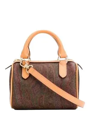 Etro Logo Paisley Crossbody Bag - Brown