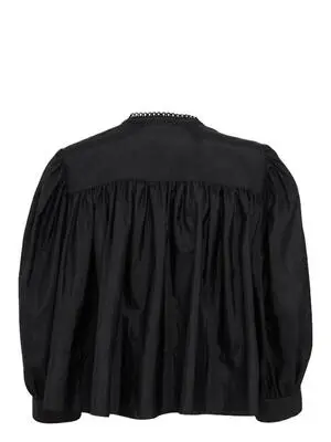 Chloé Ruffled Silk Blend Shirt - Black