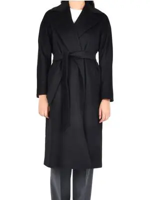 Max Mara Belted Midi-length Coat - Black