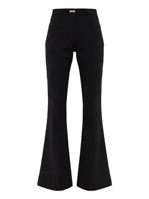Versace Logo Detailed Flared Trousers - Black