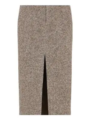 BRUNELLO CUCINELLI Brunello Cucinelli Front Split Knit Long Skirt