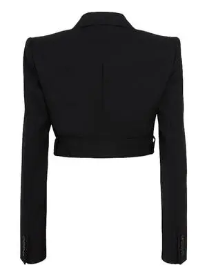 CHLOÉ Chloe Grain De Poudre Crop Blazer With Belt