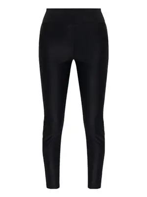 Versace Logo Detailed Stretched Leggings - Black