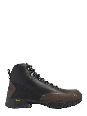 ROA Leather Lace-up Boots - Black