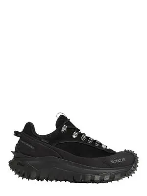 Moncler Trailgrip Apex Leather Suede Sneakers - Black