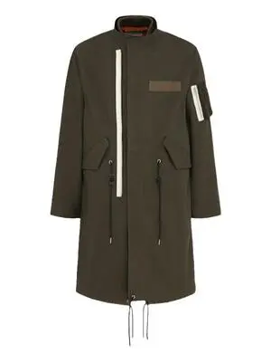 Sacai Ripstop Zip-up Parka - Green