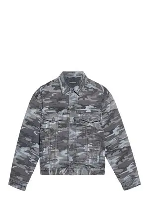 Balenciaga Camouflage Denim Jacket - Gray