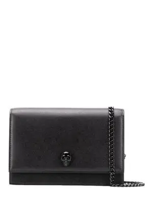 Alexander McQueen Skull Studded Small Crossbody Bag - Black