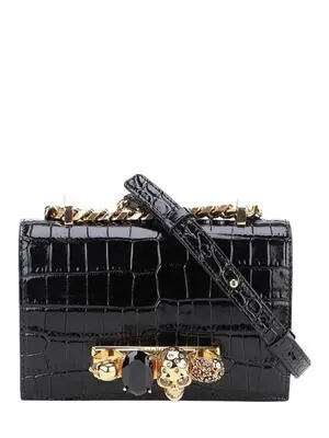Alexander McQueen Jewelled Mini Satchel Bag - Black