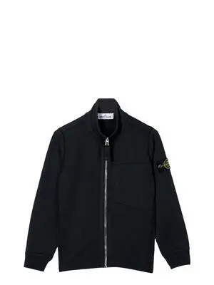 Stone Island Turtleneck Zip-up Sweatshirt - Blue