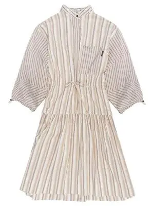 BRUNELLO CUCINELLI Brunello Cucinelli Striped Long Sleeve Dress