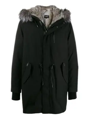 Mackage Hooded Down Parka With Fur Trim - Black