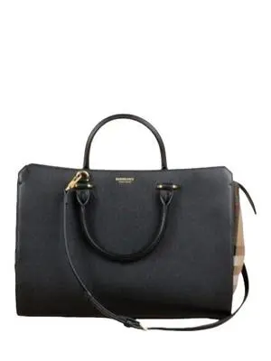 Burberry Double Handle Shoulder Bag - Black