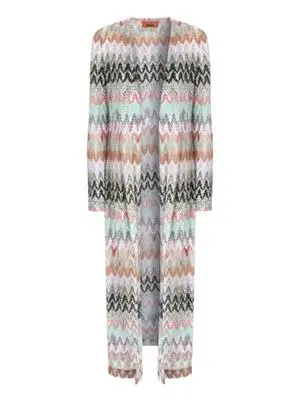 MISSONI Missoni Zigzag Lace Pattern Long Cardigan