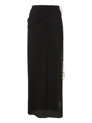 Magda Butrym Embellished Hollow Skirt - Black