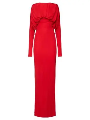 16Arlington Long Sleeve Gown - Red