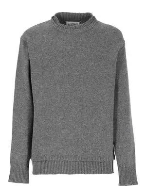 MAISON MARGIELA Crewneck Jumper With Elbow Patches - Gray