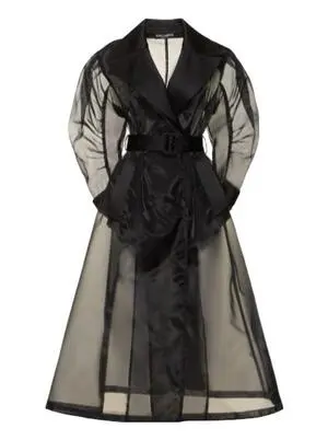 Dolce & Gabbana Belted Long Coat - Black