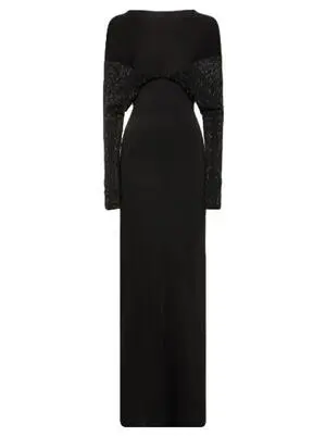16Arlington Impala Embellished Jersey Maxi Dress - Black