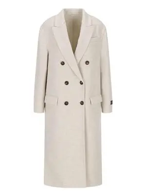 BRUNELLO CUCINELLI Brunello Cucinelli Long Double-Breasted Cashmere Coat