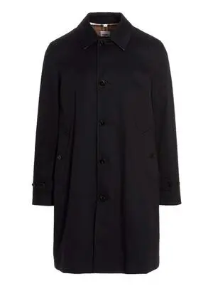 Burberry Single-breasted Midi Coat - Blue
