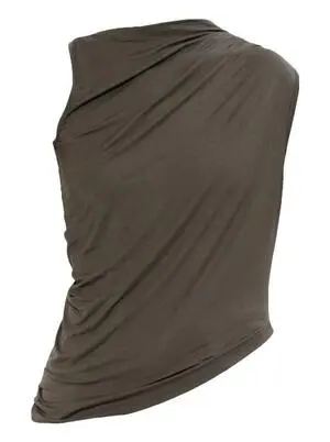 IRO PARIS Zorya Draped Asymmetric Top - Brown