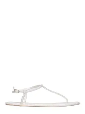 RENE CAOVILLA Rene Caovilla Satin Embellished Toe Sandals