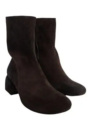Marsèll Suede Ankle Boots With Side Zip - Black