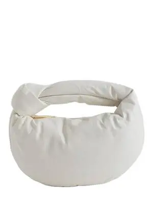 Bottega Veneta Knotted Mini Jodie Bag - White