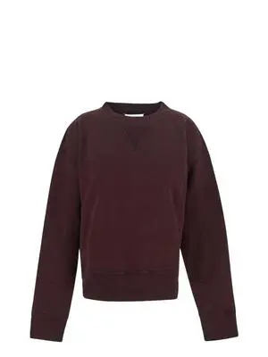 MAISON MARGIELA Organic Cotton Crewneck Sweatshirt - Black