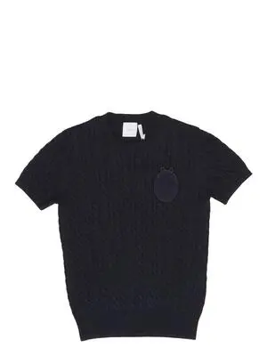 Dior Dior Short-Sleeved Medaillon Sweater Navy Blue