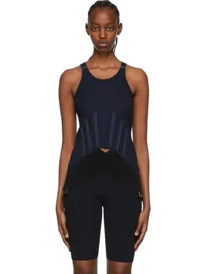 DION LEE Navy Corset Tank Top - Multicolor
