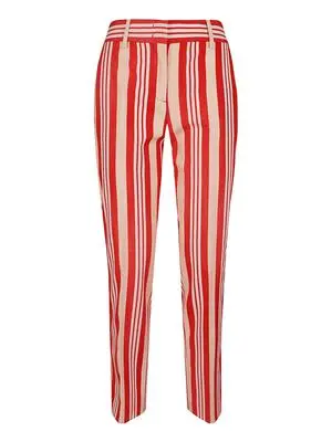 Ermanno Scervino High-waist Striped Trousers - Red