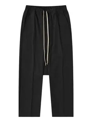 Rick Owens Drop-crotch Cropped Trousers - Black