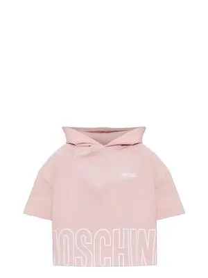 Moschino Cropped Short-sleeve Hoodie - Pink