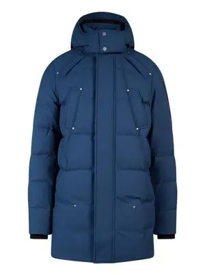 Moose Knuckles Detachable Hood Padded Coat - Blue
